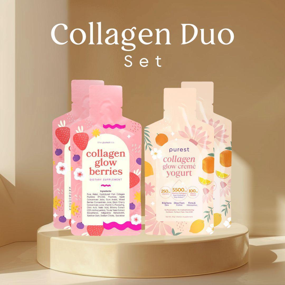 Collagen Duo Set: Collagen Glow Cremé Yogurt + Collagen Glow Berries ...